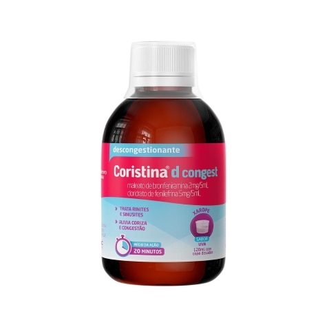 Coristina D Congest Xarope 2mg + 5mg/5ml 120ml — Qualidoc