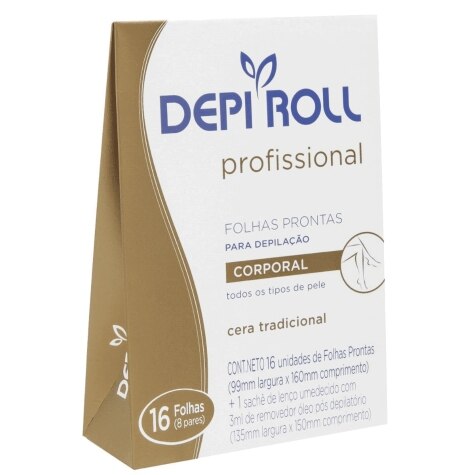 Depilatório Corporal Folha Depi Roll Tradicional 16 Unidades — Qualidoc ...